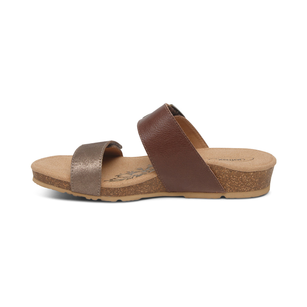 Daisy Adjustable Slide - Brown – aetrex