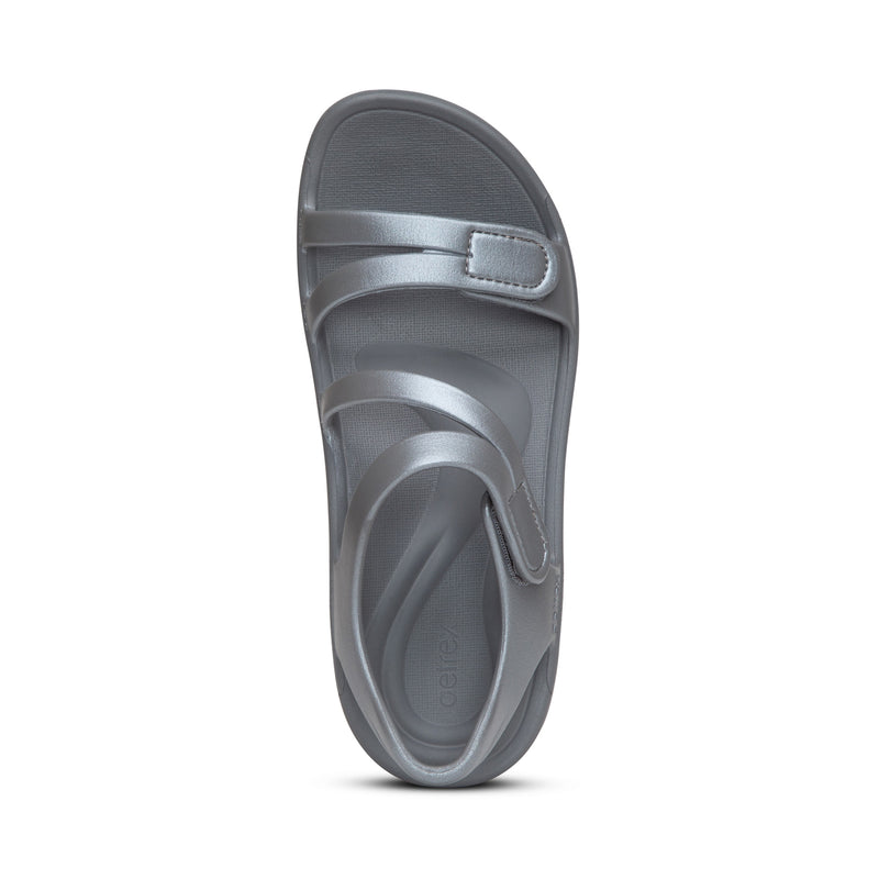 Jillian Sport Sandal - Shimmer Grey – aetrex