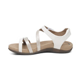 Jess Adjustable Quarter Strap Sandal - White – aetrex