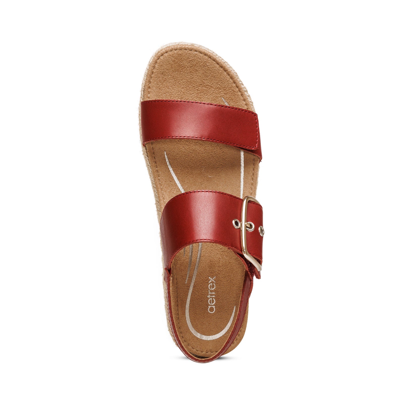 Vania Arch Support Platform Sandal - Red – aetrex