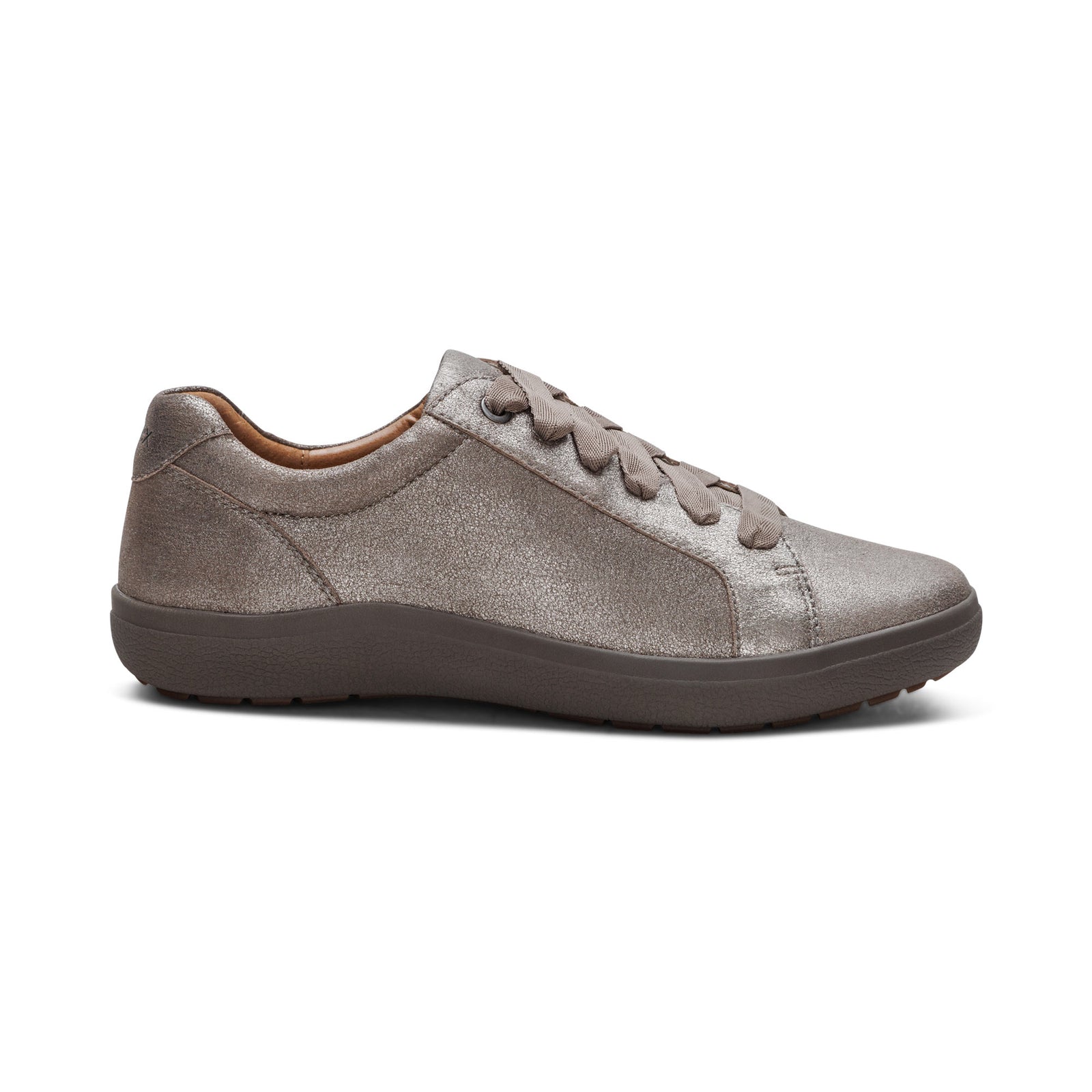 Courtney Lace-up Sneaker - Brushed Silver – aetrex
