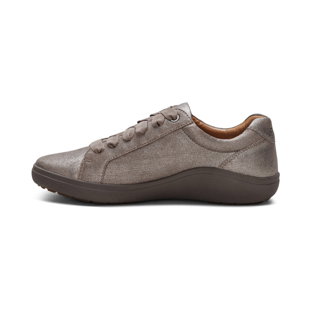 Courtney Lace-up Sneaker - Brushed Silver – aetrex