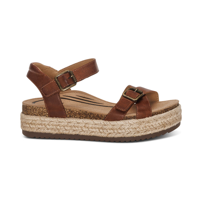 Paula Arch Support Platform Sandal - Walnut – aetrex