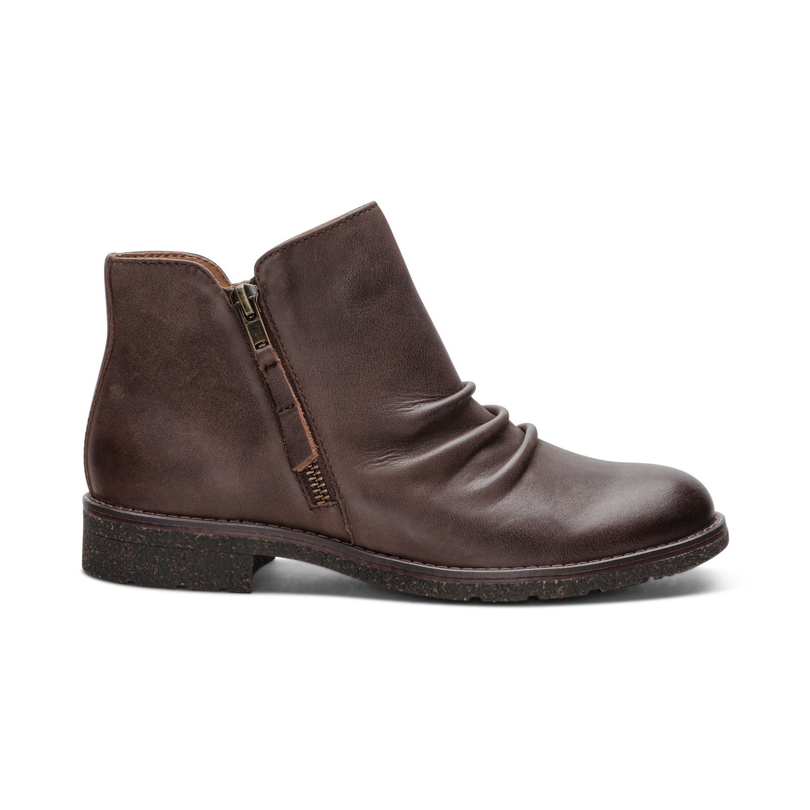 Mila Low Boot - Dark Brown – aetrex