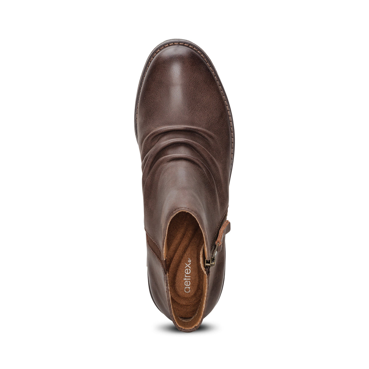 Mila Low Boot - Dark Brown – aetrex