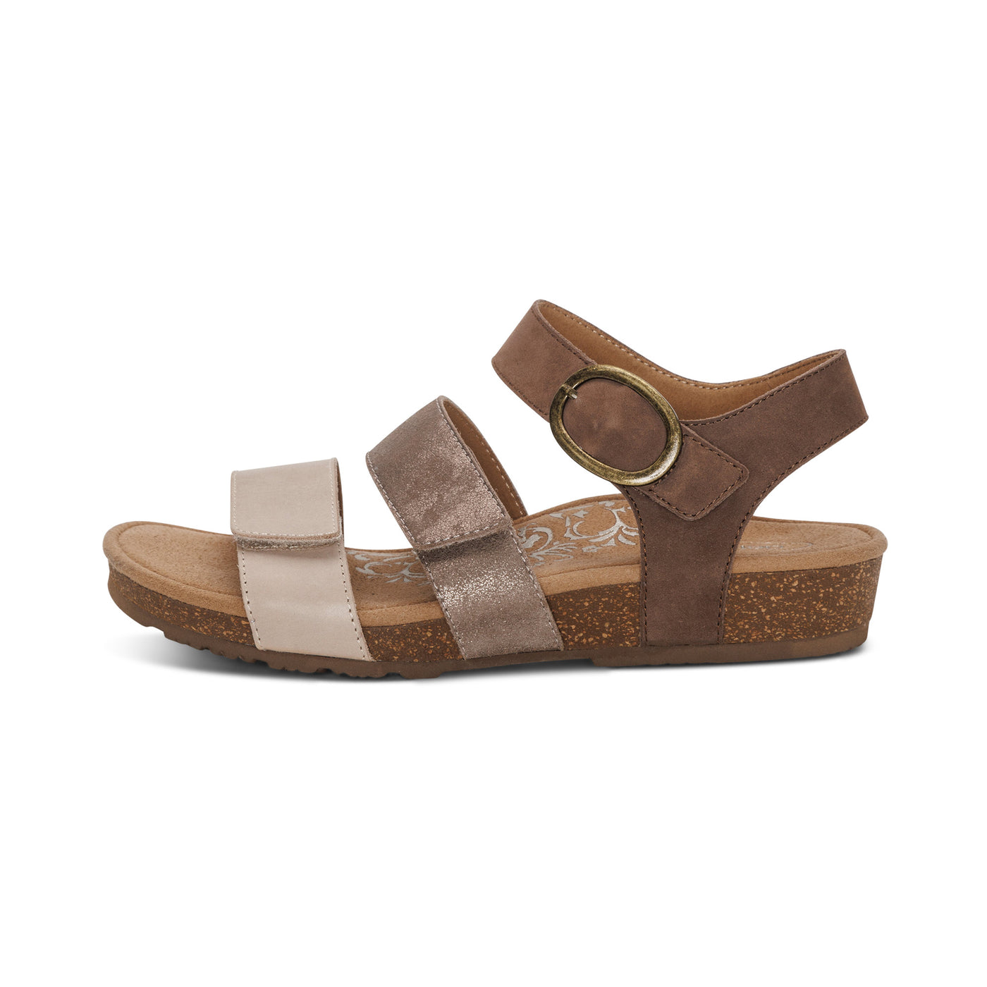 Lilly Adjustable Quarter Strap Sandal - Taupe – aetrex