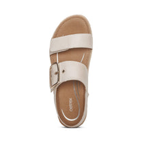 Vania Arch Support Platform Sandal - Cream – aetrex