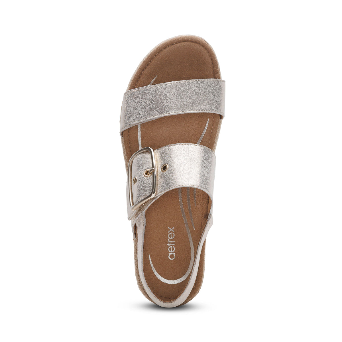 Vania Arch Support Platform Sandal - Champagne – aetrex