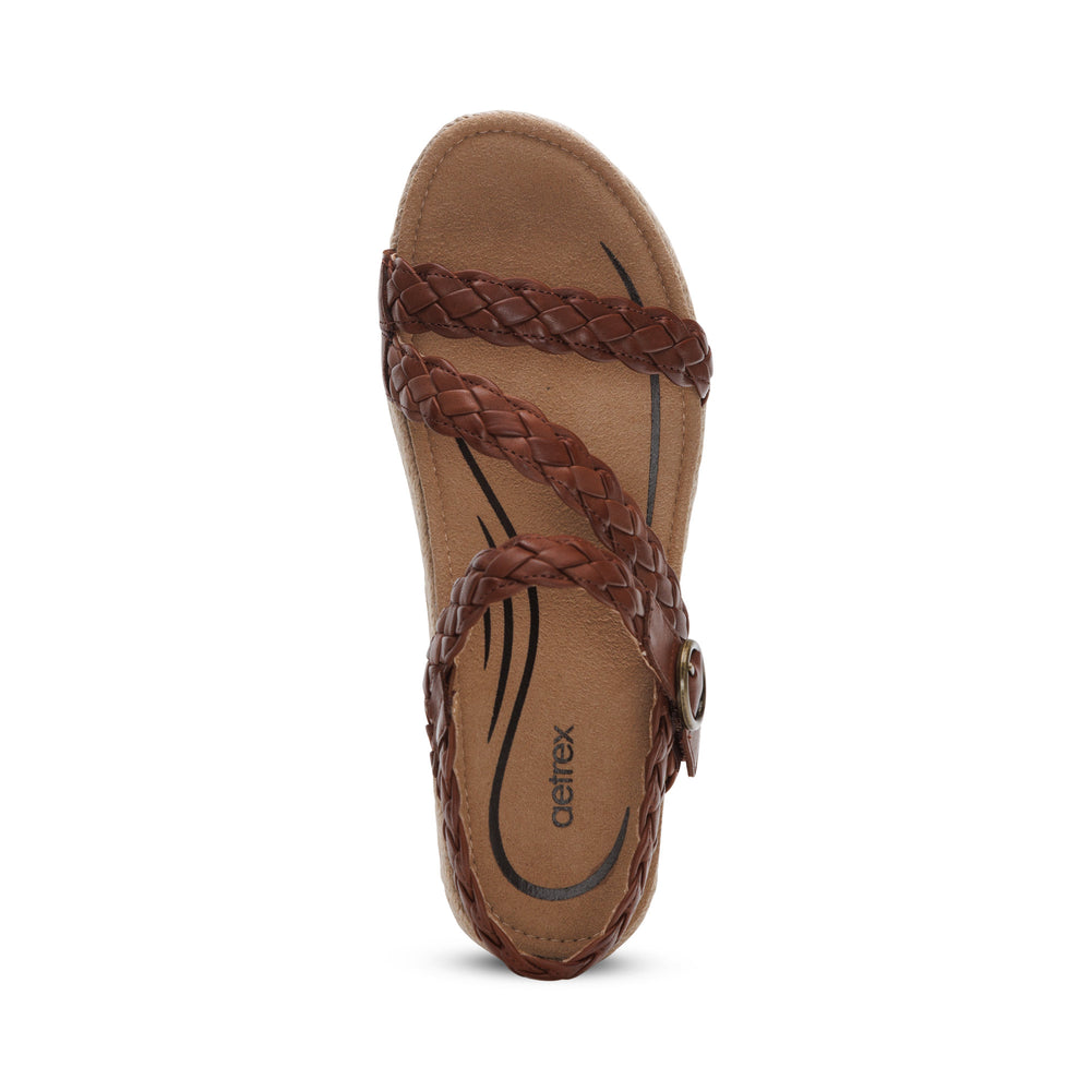 Julia Arch Support Platform Sandal - Walnut – aetrex