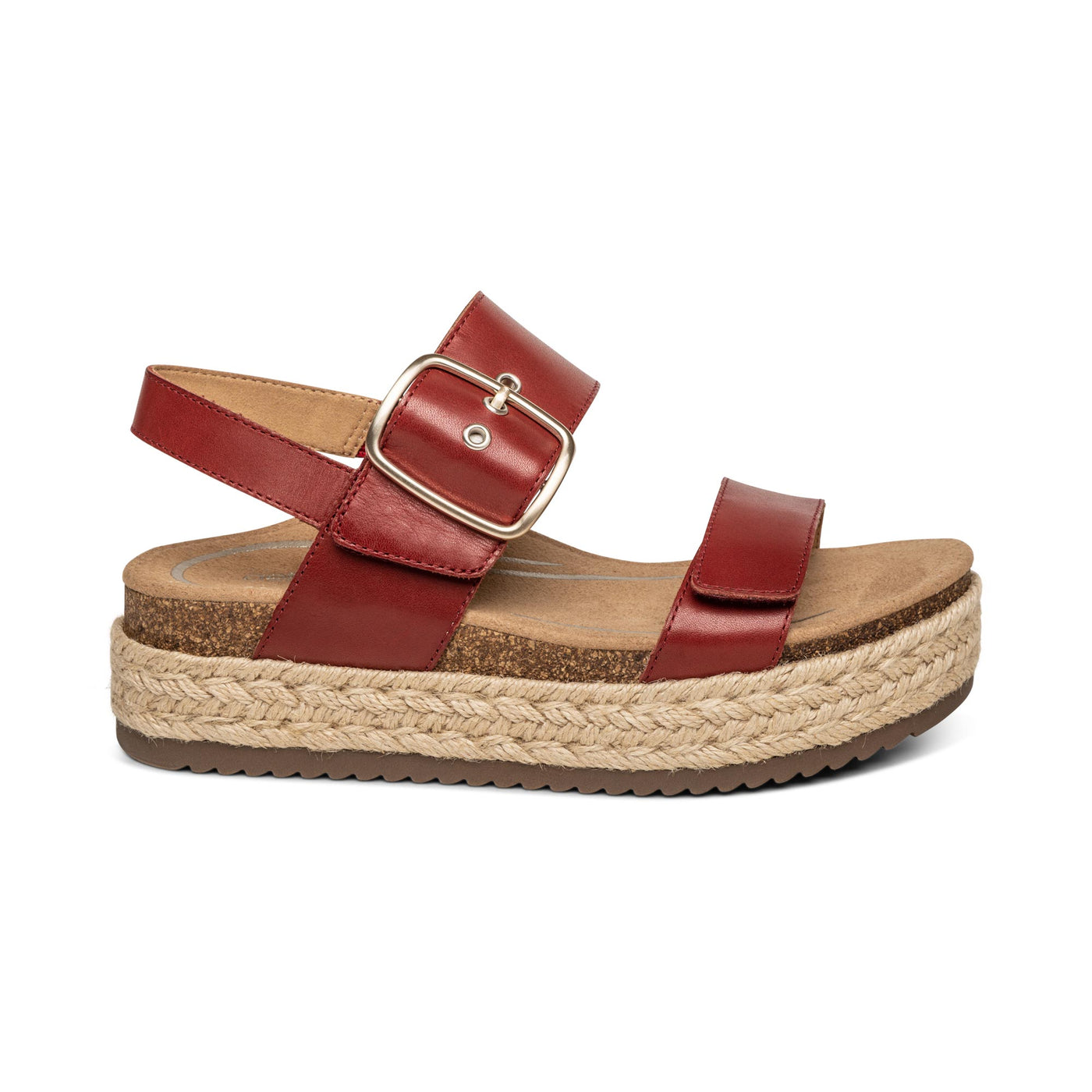 Vania Arch Support Platform Sandal - Red – aetrex