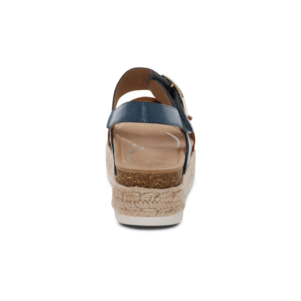 Vania Arch Support Platform Sandal - Hazy Blue – aetrex
