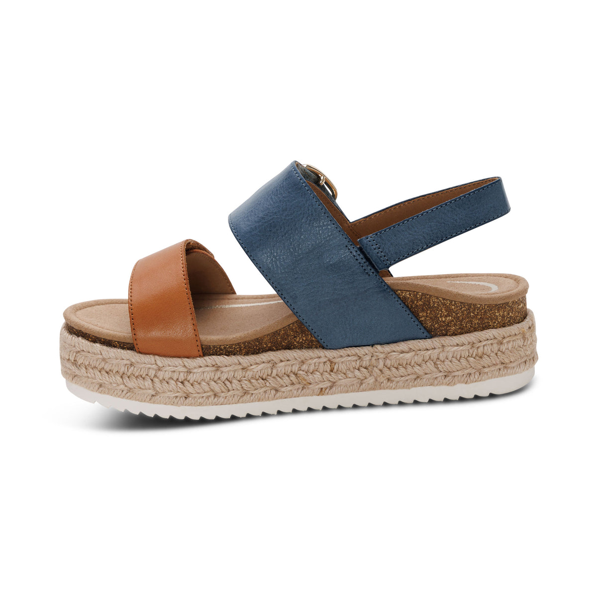 Vania Arch Support Platform Sandal - Hazy Blue – aetrex