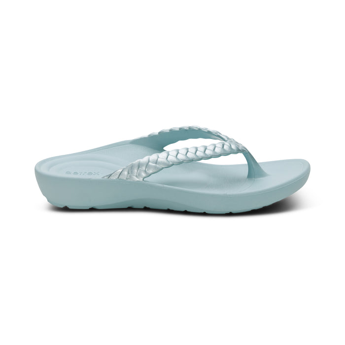 Vicki Braided Thong Sandal - Mint Gloss – aetrex