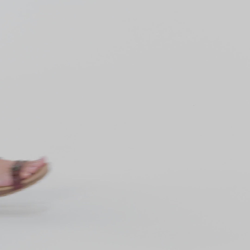 Jillian Braided Quarter Strap Sandal - Walnut – aetrex